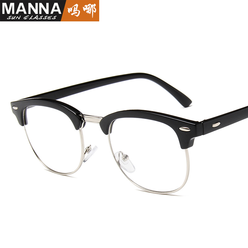 3016 retro midin eyeglass frame Korean metal half frame spectacle frame ...
