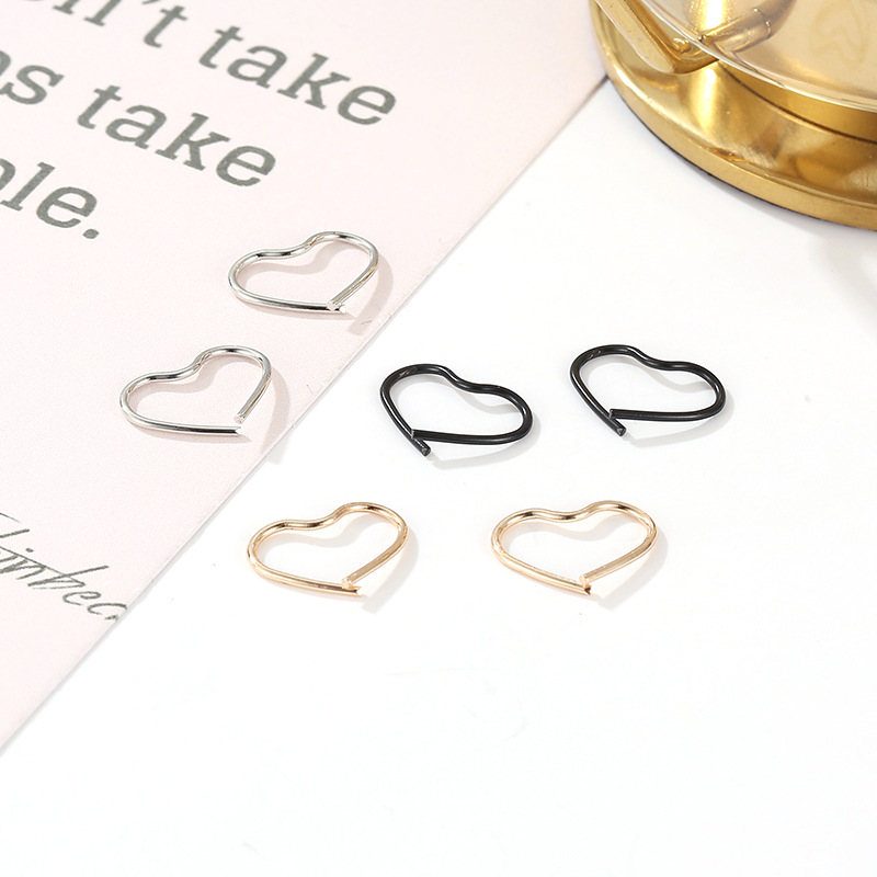 Wholesale creative heart line simple metal ear clips - Nihaojewelry