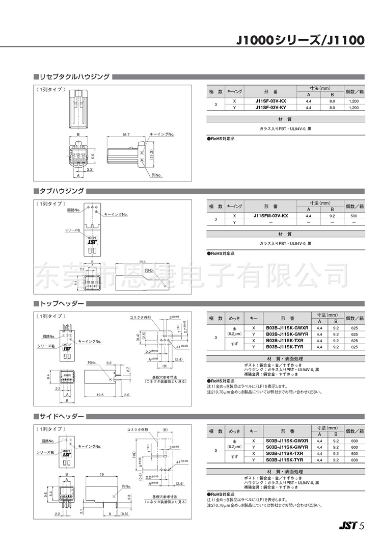 S06B-J11DK-TXR JST连接器 JFA-J1100 原装接插件 针座WAFER-阿里巴巴
