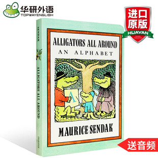 Collins英文原版绘本 小鳄鱼学字母 Alligators All Around Board Book-阿里巴巴