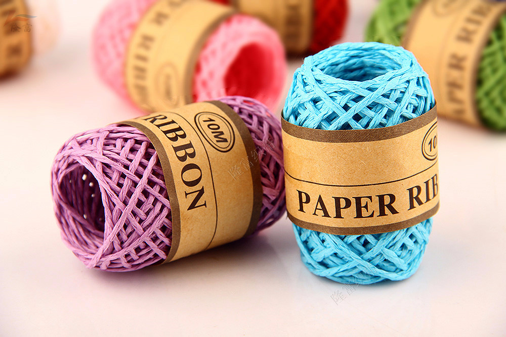 跨境专供彩色双股纸绳 鲜花包装材料幼儿园手工diy画制作编织绳子-阿里巴巴