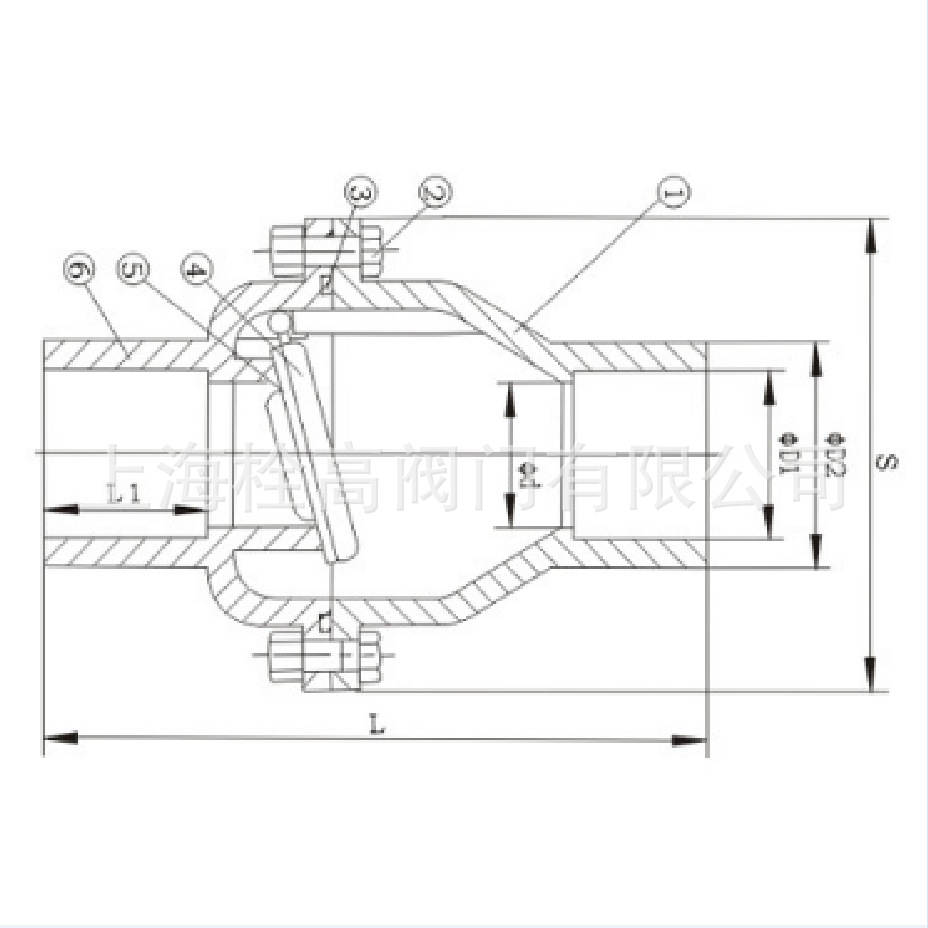 法兰塑料PVC旋启式止回阀 立卧两用PVC单向阀 H44X型PVC逆止阀-阿里巴巴