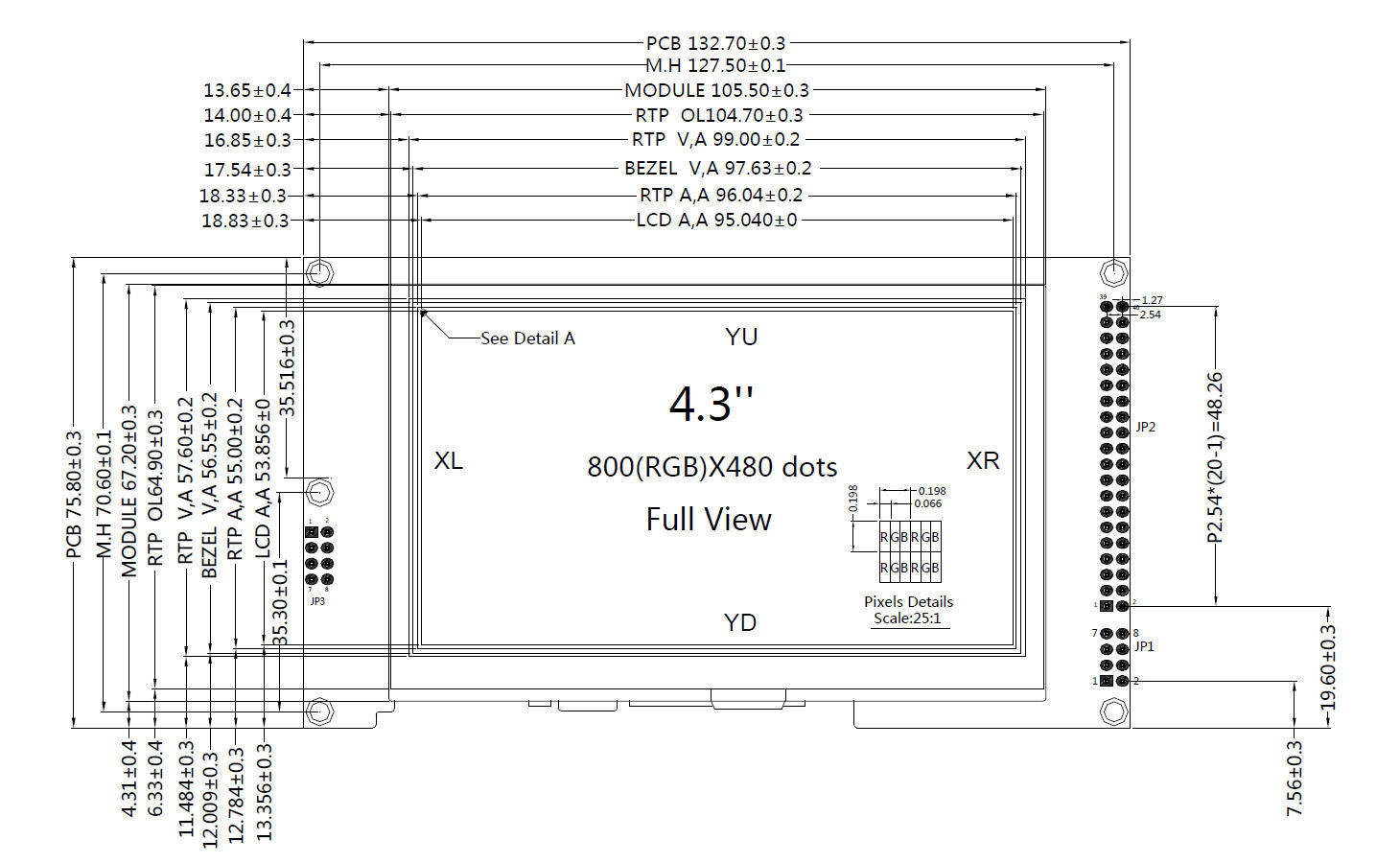 4.3寸IPS全视角彩色液晶显示屏配SSD1963控制板/并口/可配触摸屏-阿里巴巴