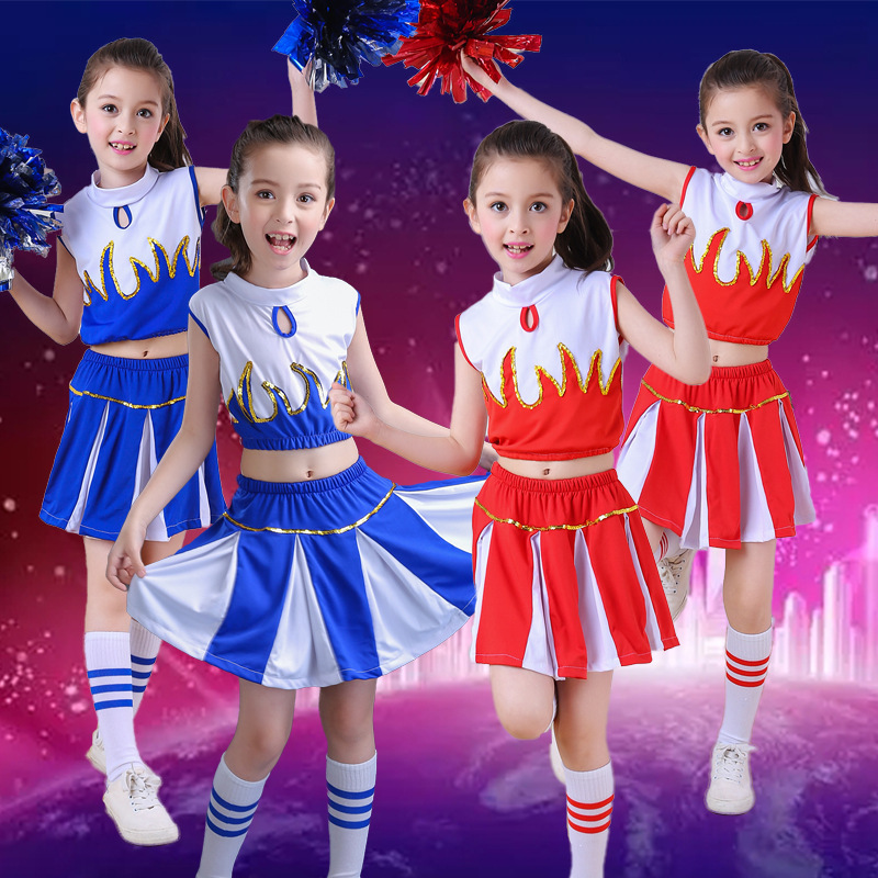 Children Cheerleader uniforms jazz dance gogo dancers outfits ...