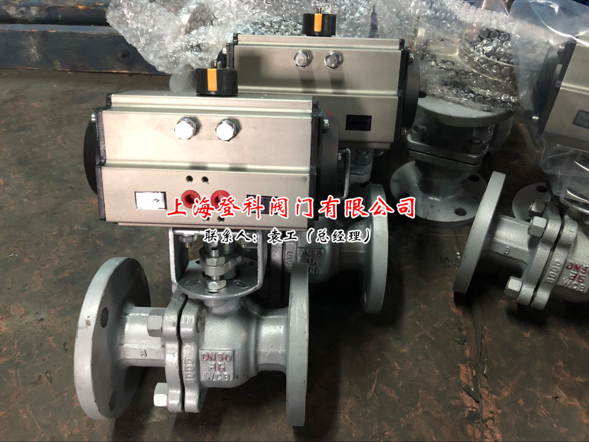 阀门厂家Q641F-25C DN80气动球阀 气动O型切断阀 四氟球阀-阿里巴巴