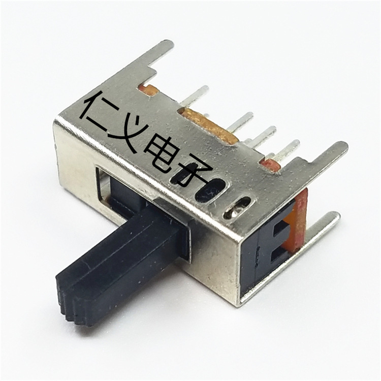 SS23D03微型双极滑动开关三档直柄拨动开关三档8脚波动开关2P3T-阿里巴巴