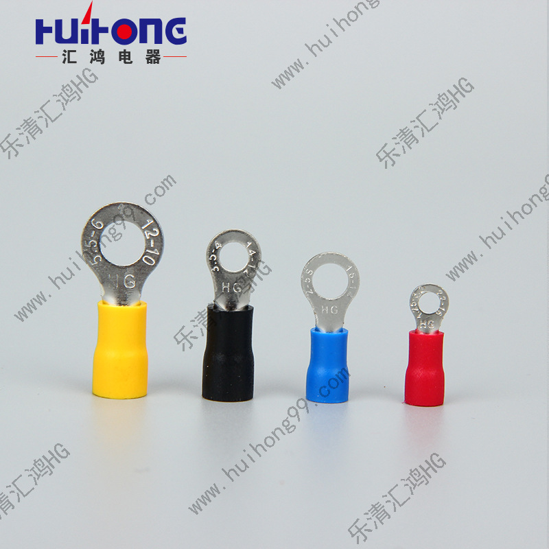 HG汇鸿O形圆形预绝缘端子RV2-3 RV2-4-5-6-8-10环形端子太阳端子-阿里巴巴