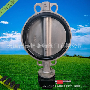 对夹式全不锈钢蝶阀 D371X-10P手动软密封中线四氟蝶阀 涡轮蝶阀-阿里巴巴