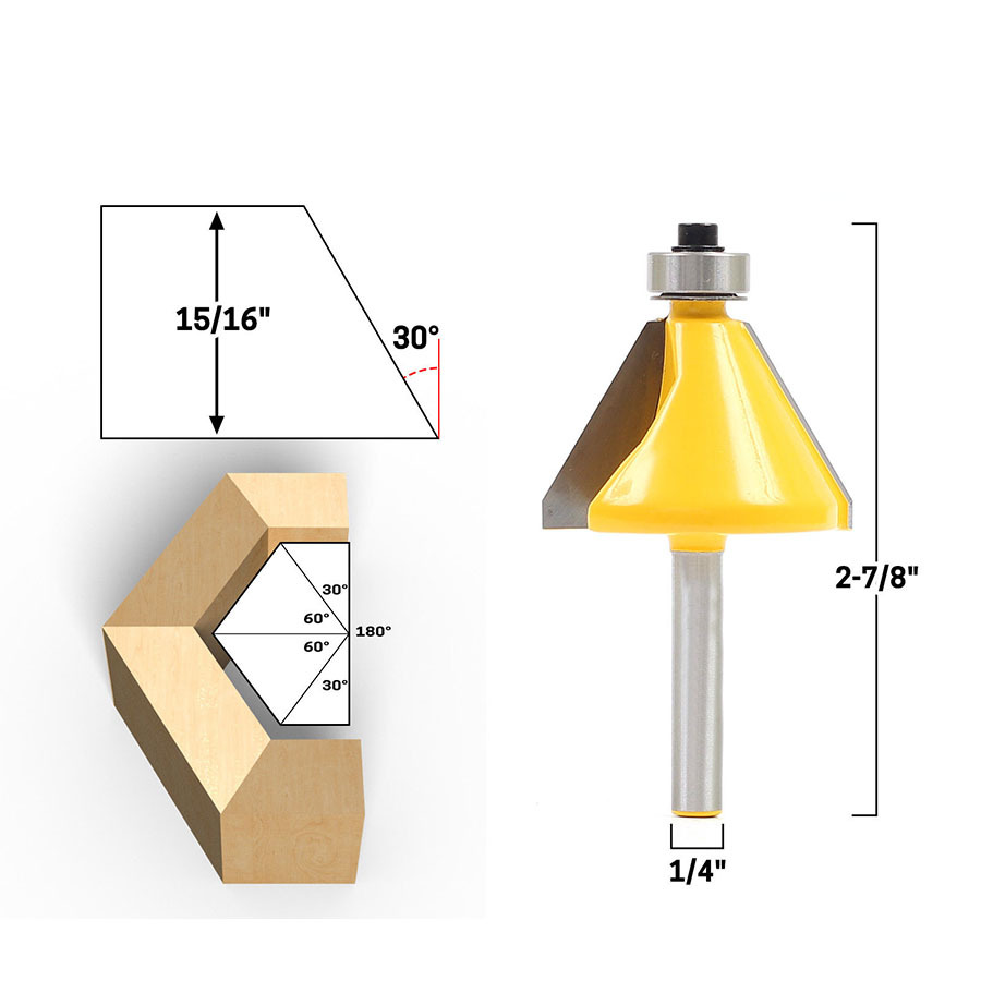 1/4柄 30度斜角刀斜边刀斜面刀木工铣刀多种角度雕刻刀-阿里巴巴