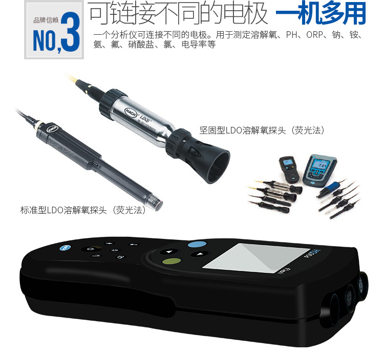 美国哈希HQ2100便携式多参数水质分析仪 HQ1130系列荧光法溶解氧-阿里巴巴