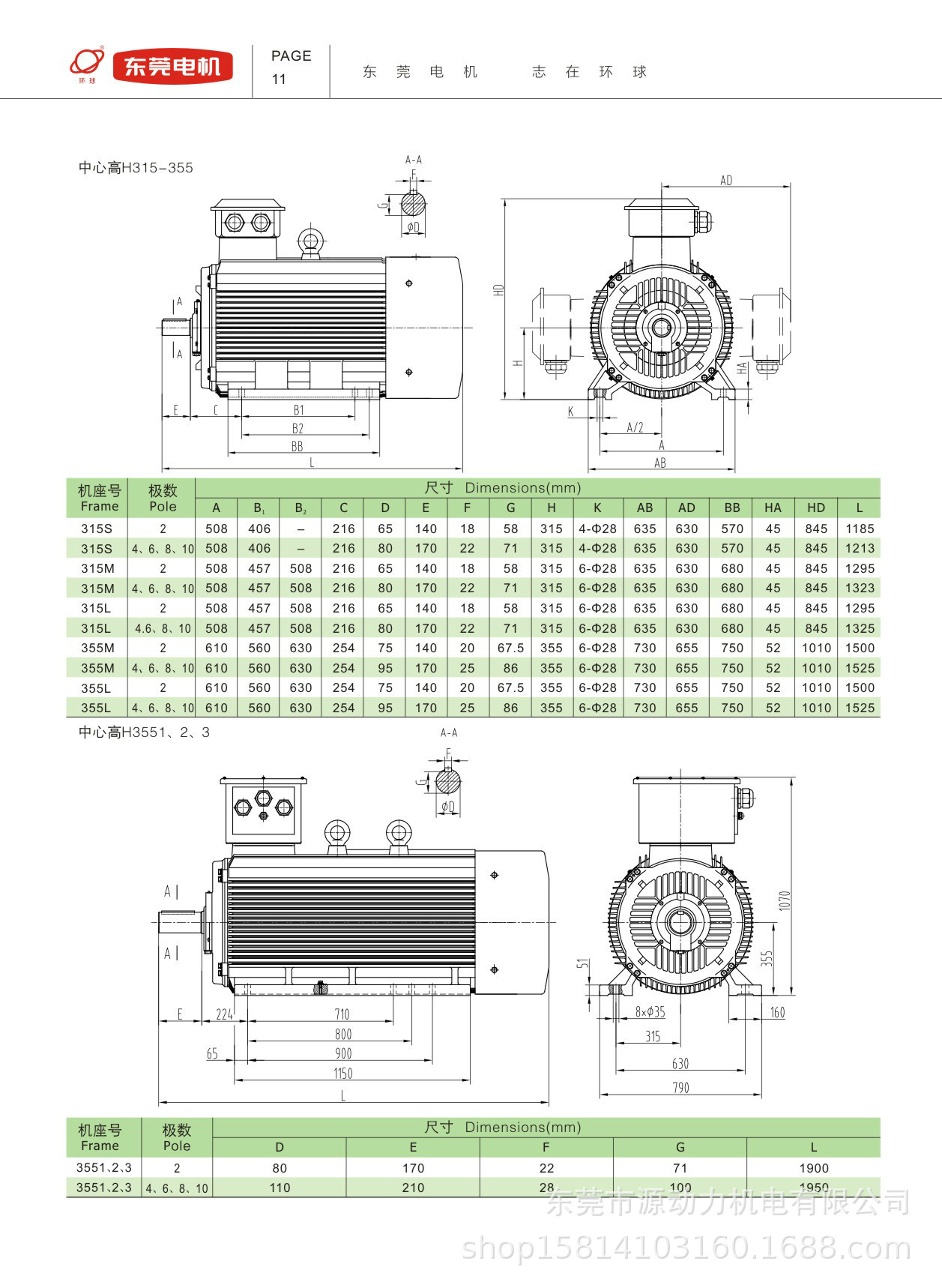 东莞环球牌电机 高效率三相异步电动机YE2 225S-4极37KW/380V马达-阿里巴巴
