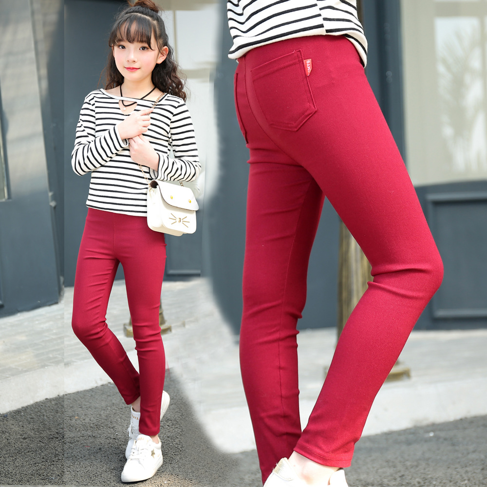 2022 children's pants new 3-12-year-old girls' pencil pants spring and ...