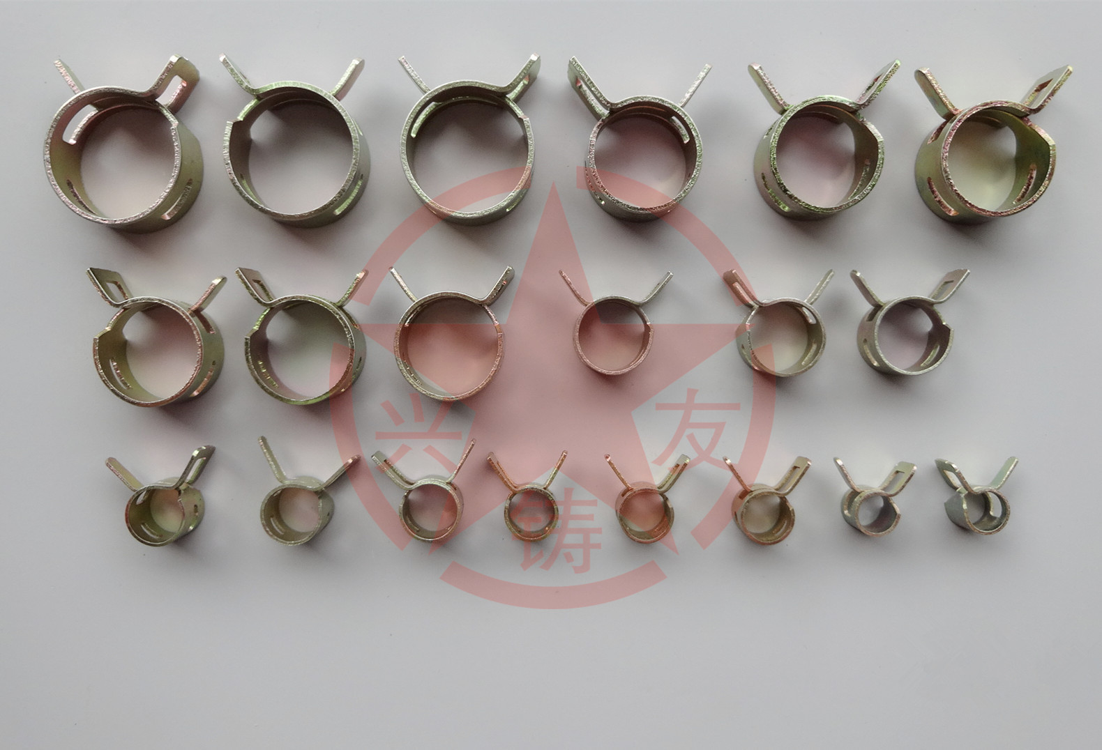 锰钢镀彩锌弹簧卡箍弹性卡子汽车油管喉箍管夹卡扣 手捏日式卡箍-阿里巴巴