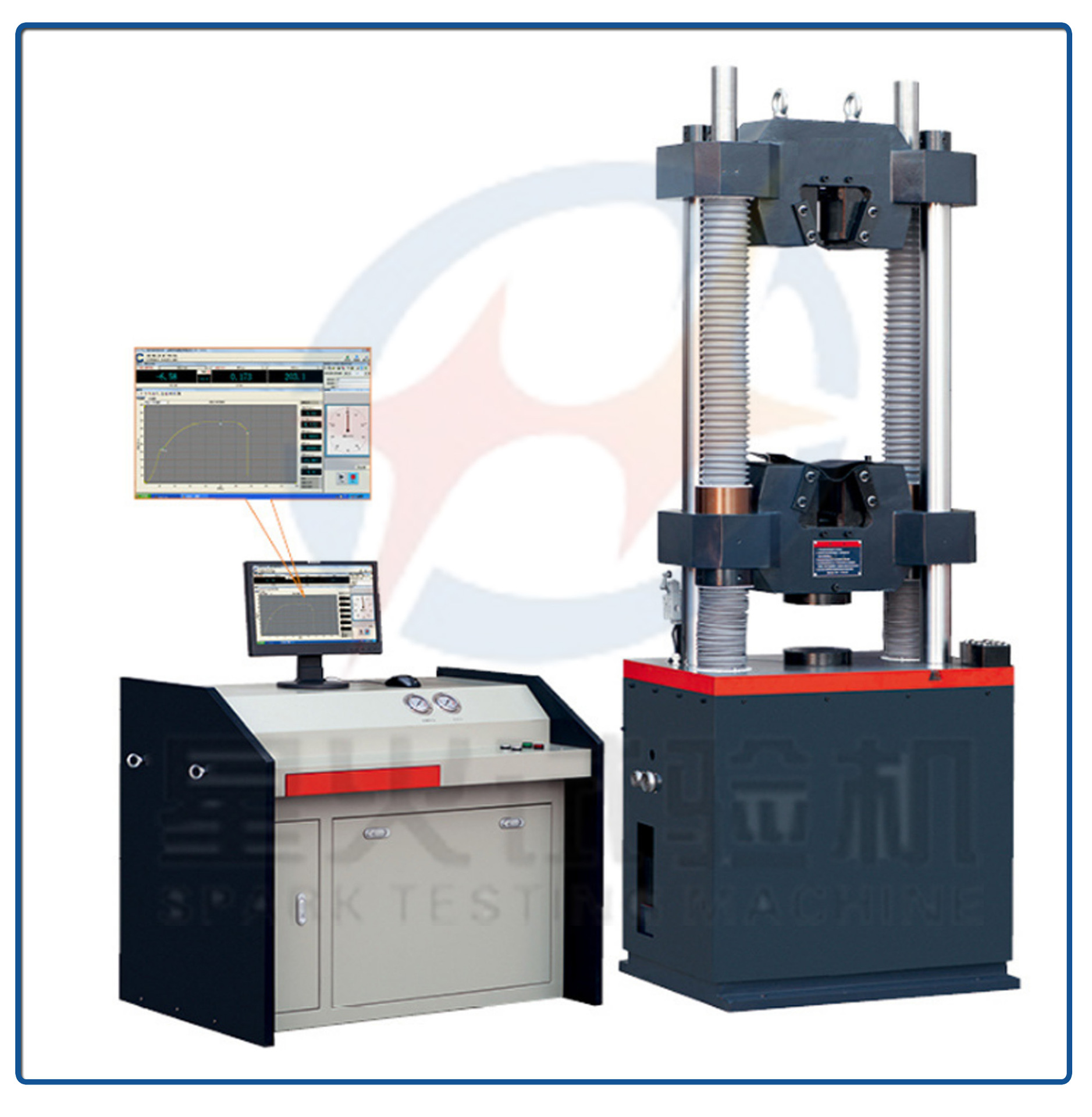 电液伺服液压万能试验机 100kN材料拉伸测试机 600kN拉力机实店-阿里巴巴