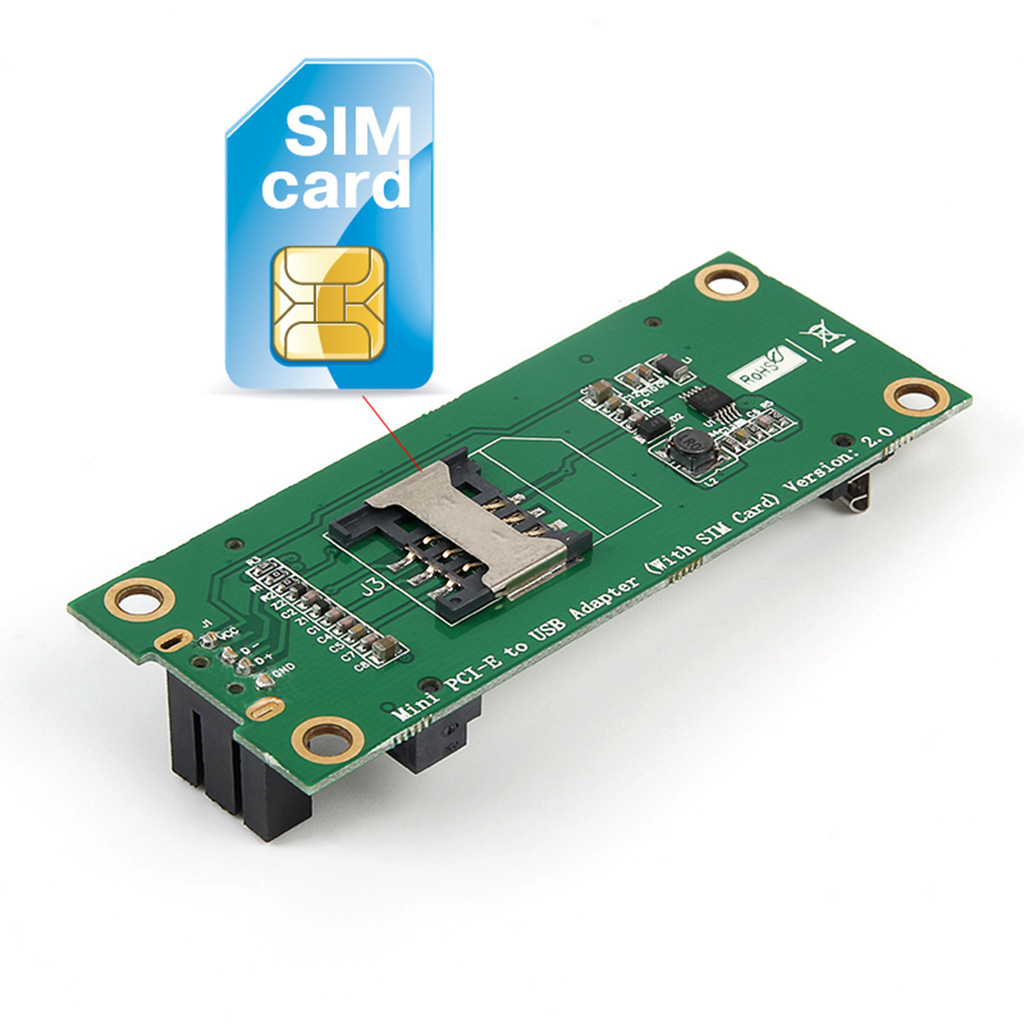 Mini PCI-E转USB(带SIM卡槽)WWAN测试转接卡 3G/4G模块开发板立式-阿里巴巴