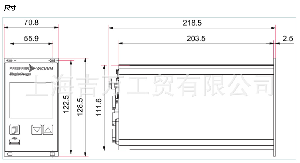 上海吉万 Pfeiffer 普发TPG 361真空计 控制器-阿里巴巴