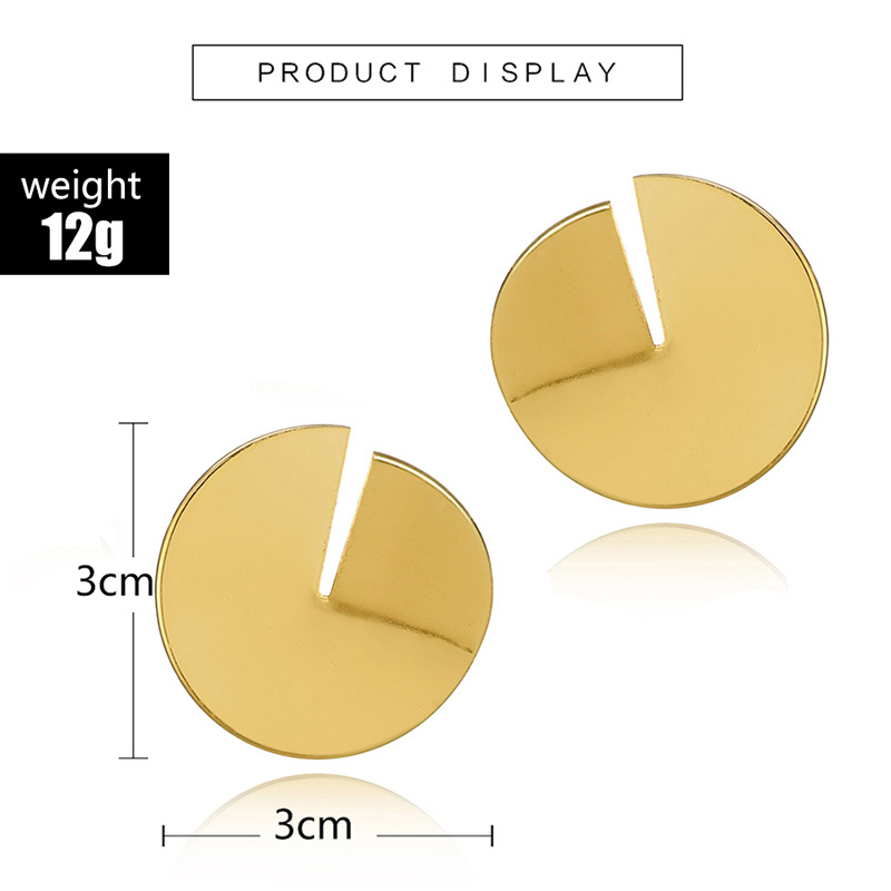 Wholesale vintage alloy open metal disc earrings - Nihaojewelry