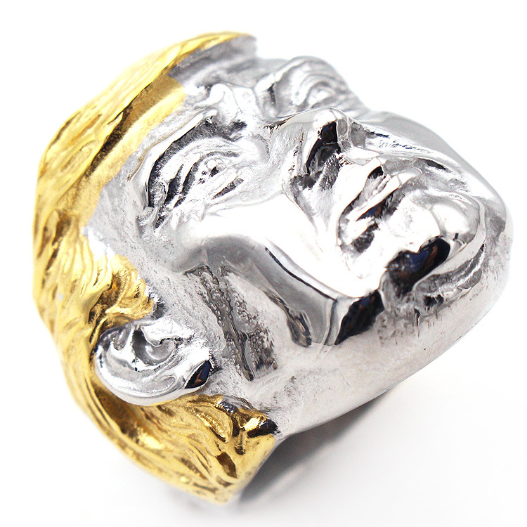 High Quality Mens 316L Stainless Steel Donald Trump Ring Silver Gold ...