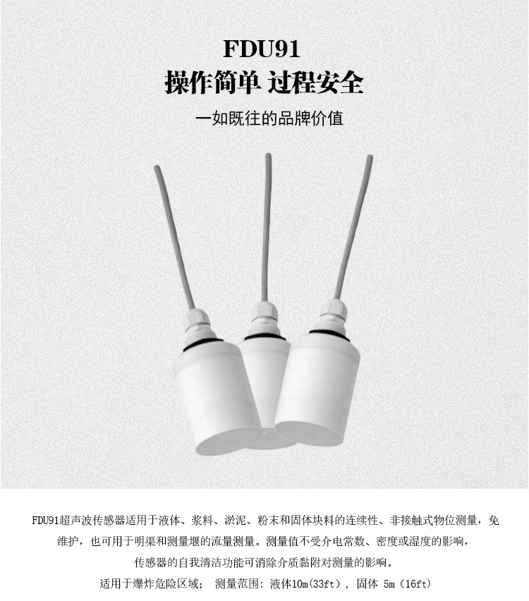 FDU91-RG3AA超声波传感器探头德国E+H恩德斯豪斯-阿里巴巴