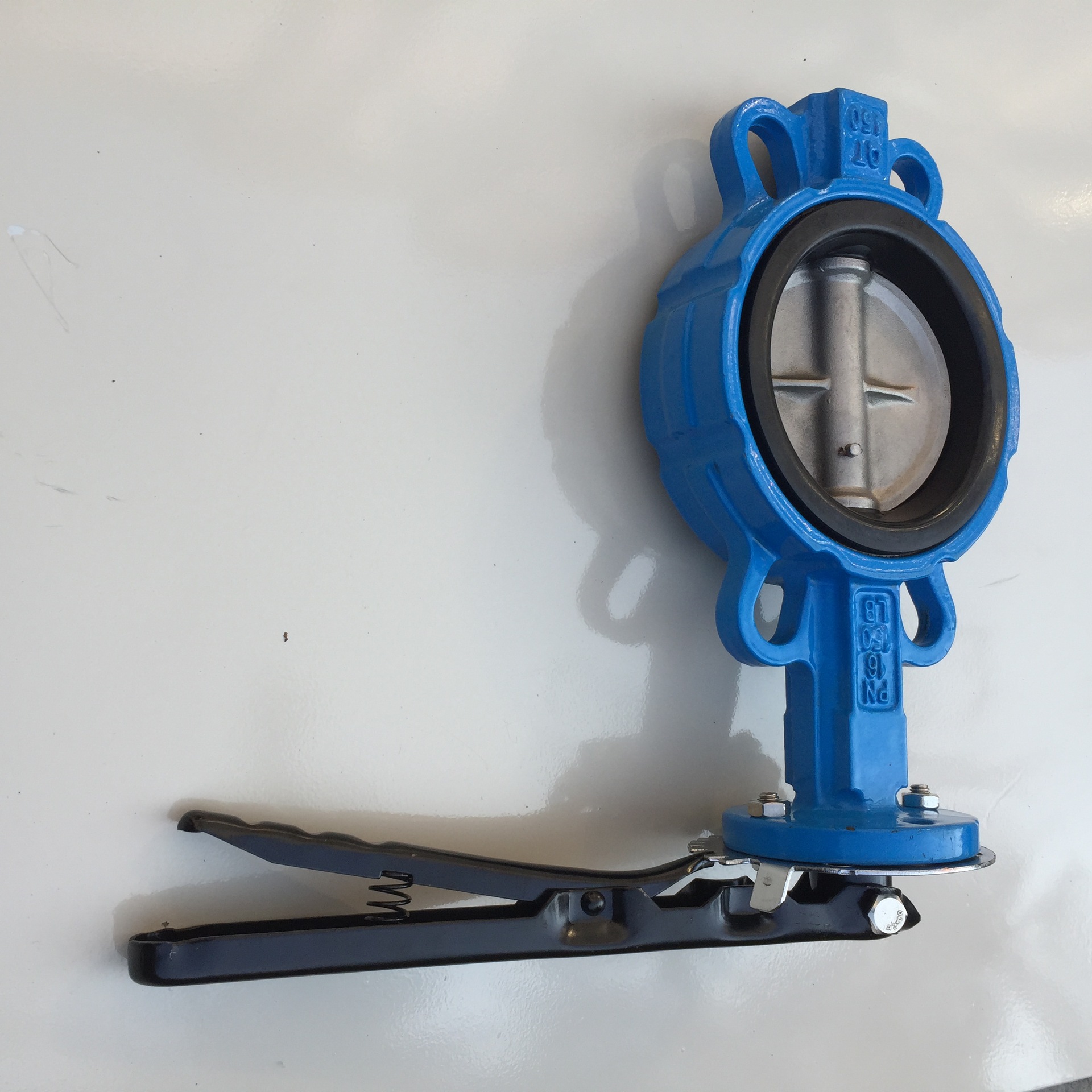 标端阀门D71XP-16Q手柄对夹式蝶阀多标体不锈钢板中线蝶阀-阿里巴巴