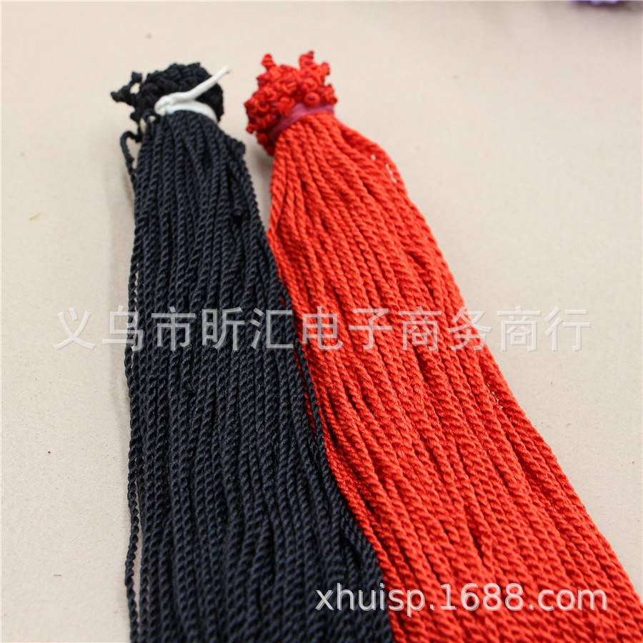 本命年手工编织红绳 麻花项链绳 红黑项链吊坠绳 2.0mm粗手搓绳-阿里巴巴
