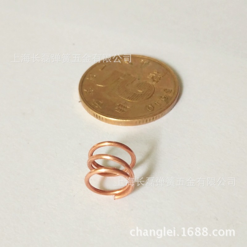 供应铜材质导电小压簧 镀镍 镀银可焊接电器铜弹簧 非标定做-阿里巴巴