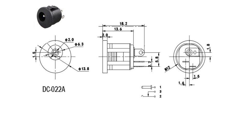 DC电源插座DC-022A卡式直流电源接口插座5.5*2.1/2.5DC插座充电口-阿里巴巴