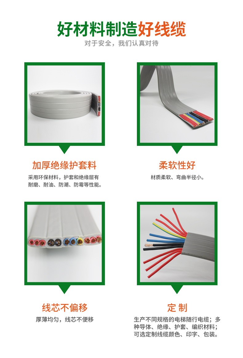 TVVB 3*0.75电梯随行电缆优质电梯线 电梯钢丝线缆 规格型号齐全-阿里巴巴