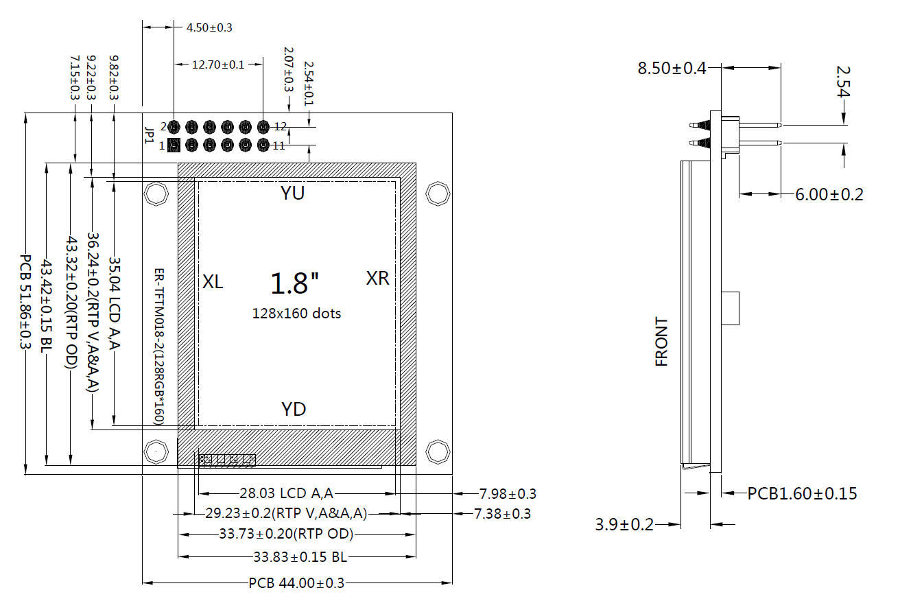 1.8寸(1.77")TFT彩色液晶显示模块/128x160点阵彩屏模组带转接板-阿里巴巴