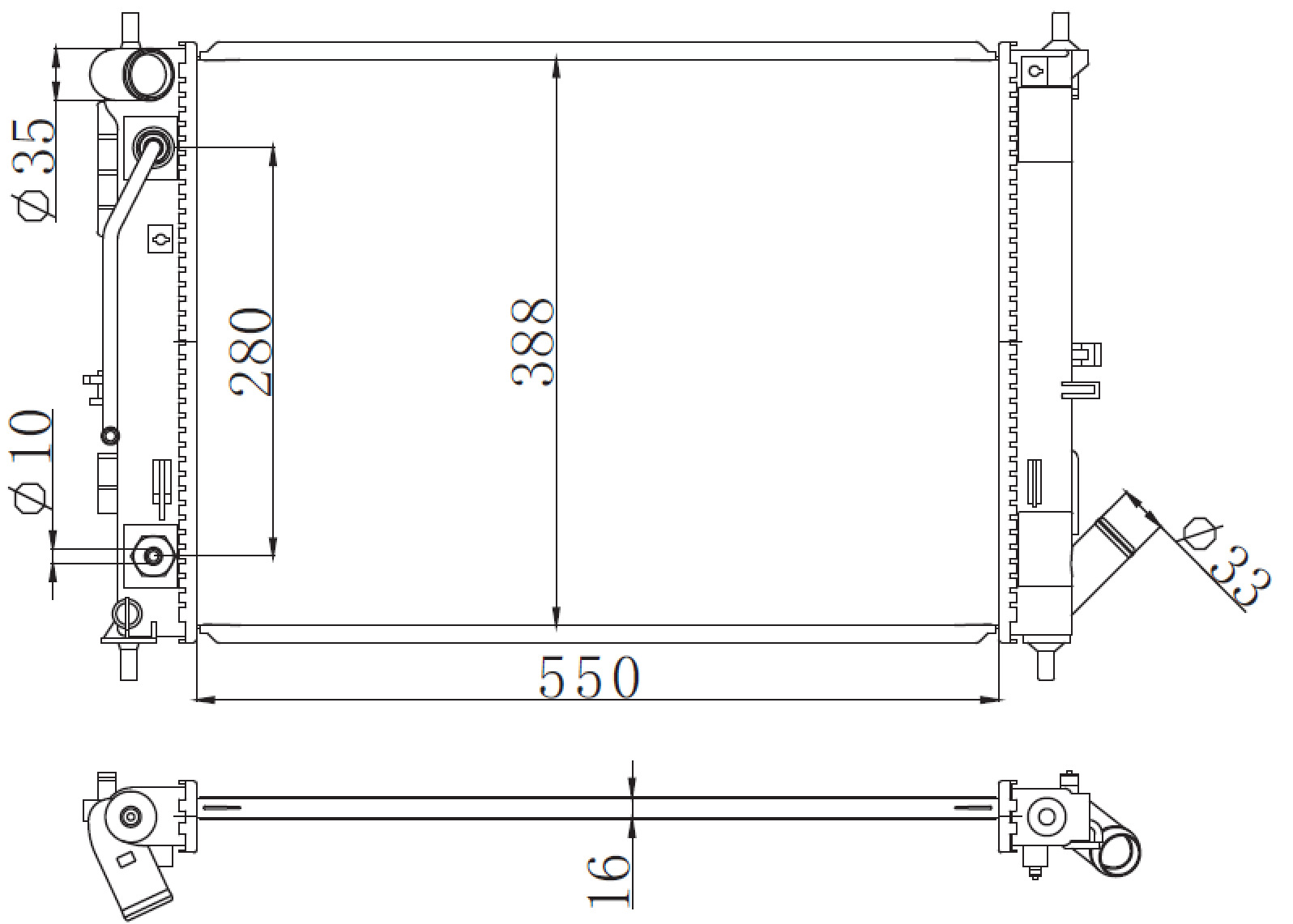 适用于现代IX25 13- 汽车散热器 AT 25310-3X600-阿里巴巴