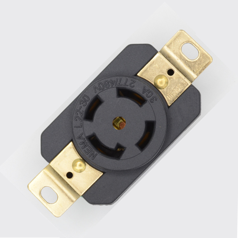 翼德NEMA L22-30R美标美规大功率插座30A美国美式防松防脱落五孔-阿里巴巴