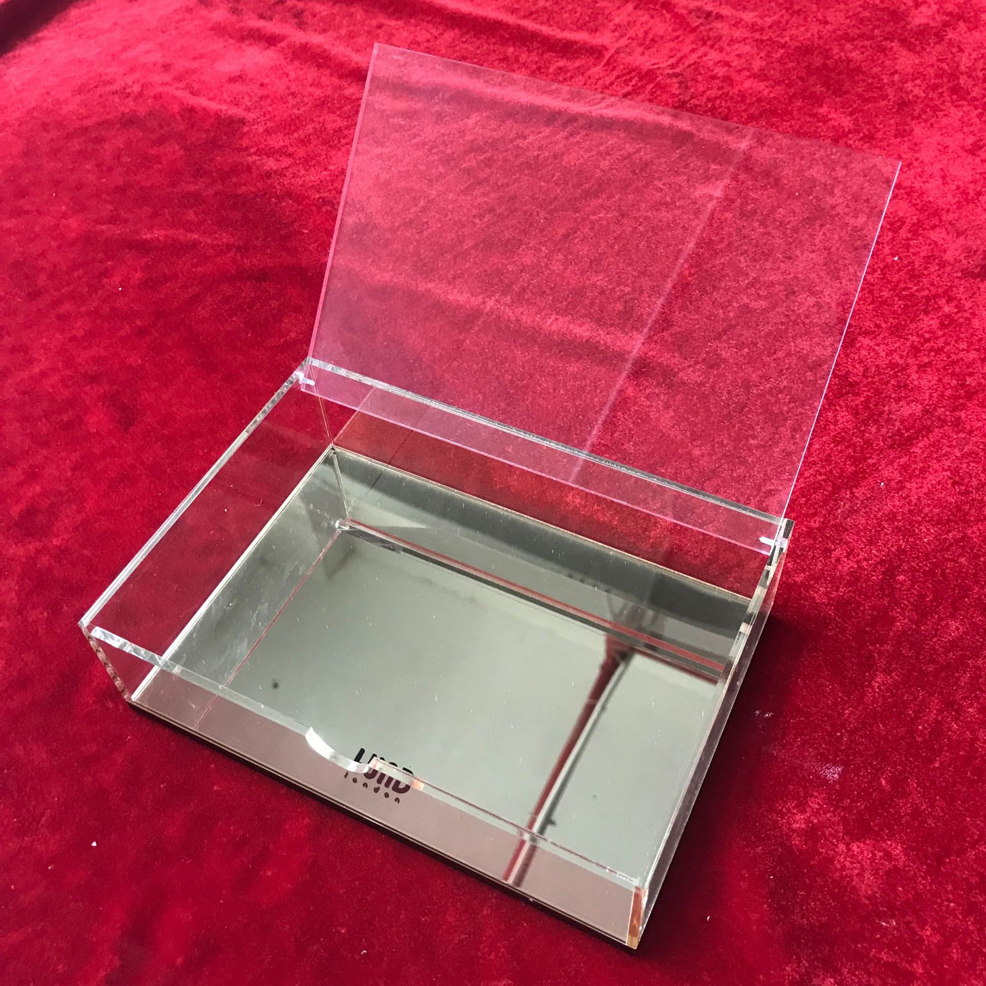 镜面亚克力盒子 有机玻璃金镜盒 翻盖盒 深圳沙井定做加工-阿里巴巴