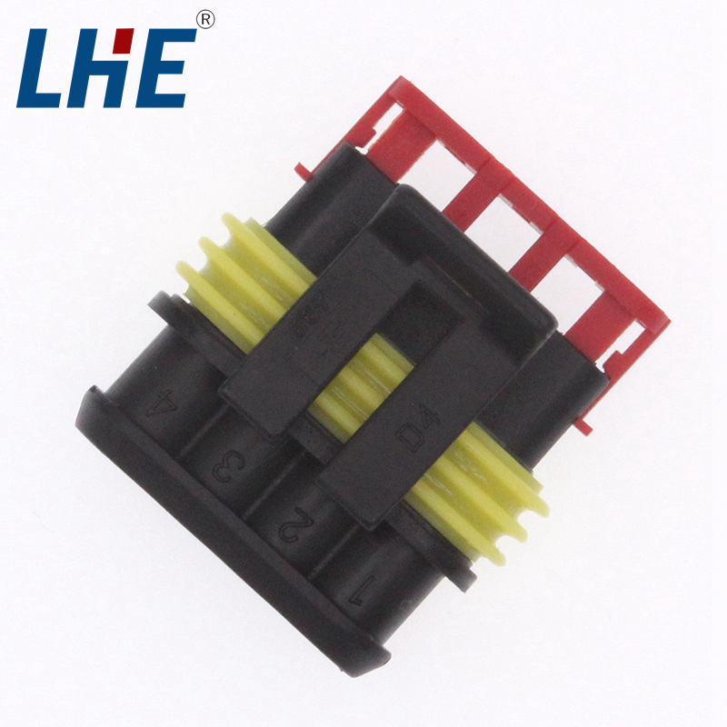 282088-1 新能源汽车连接器接插件 4孔黑色 转速表汽车电连接器-阿里巴巴