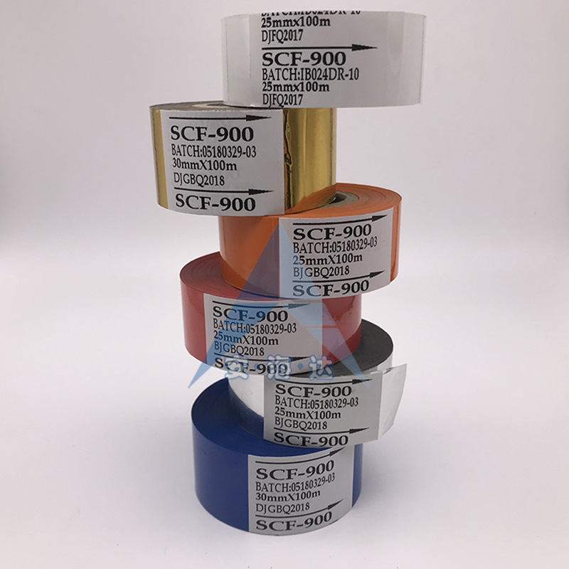 进口SCF-900打码机色带金色银色20 25 3530mm100m 耐刮擦高温蒸煮-阿里巴巴