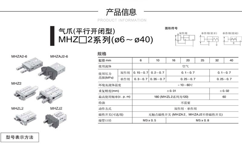亚德客型MHZ2手指气缸MHZ2-10D/16D/20D HFZ16/HFK10气动厂家直销-阿里巴巴