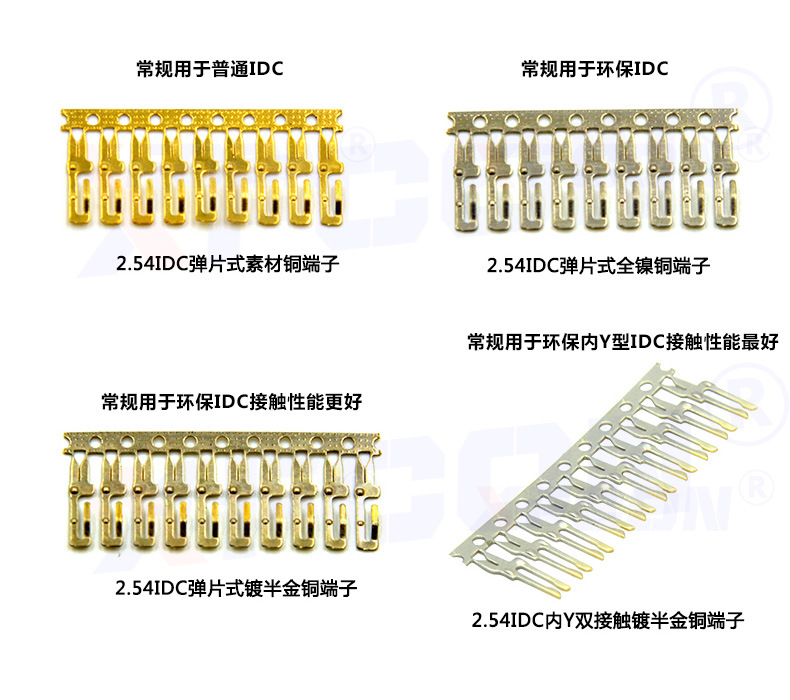 IDC刺破式 IDC2.54连接器厂家 fc-16p灰排线压线头 黑色端子排-阿里巴巴