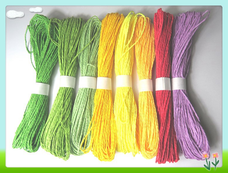 30米彩色双股纸绳12卷一包 2mm直径diy手工编织材料大量现货批发-阿里巴巴