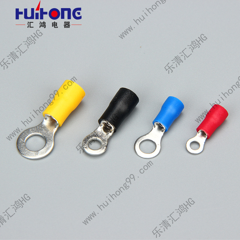 HG汇鸿O形圆形预绝缘端子RV2-3 RV2-4-5-6-8-10环形端子太阳端子-阿里巴巴