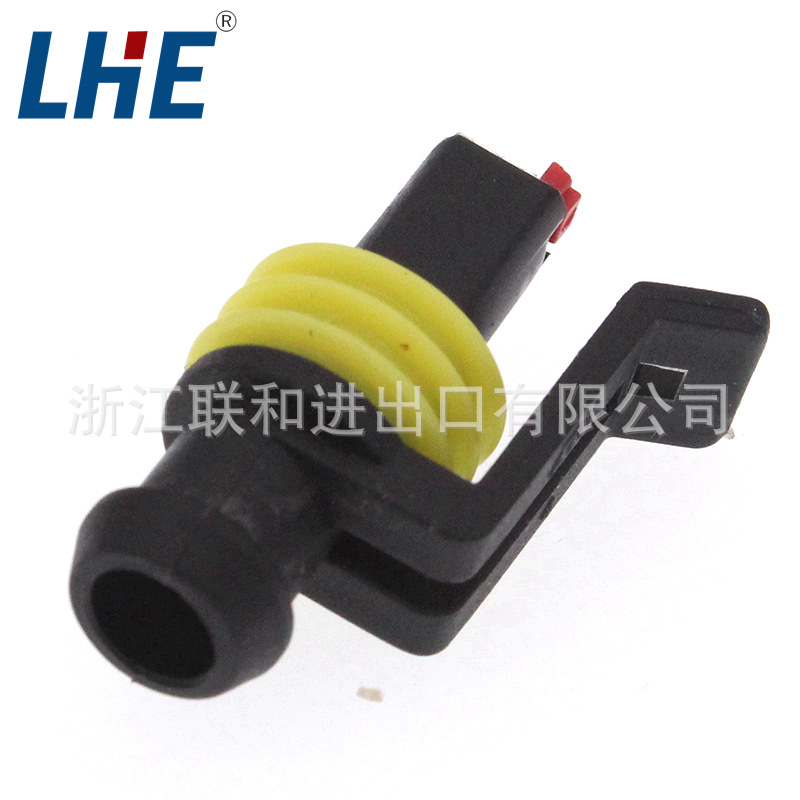 282079-2 1.5系列 机油压力感应塞传感器插头 1孔黑色汽车连接器-阿里巴巴