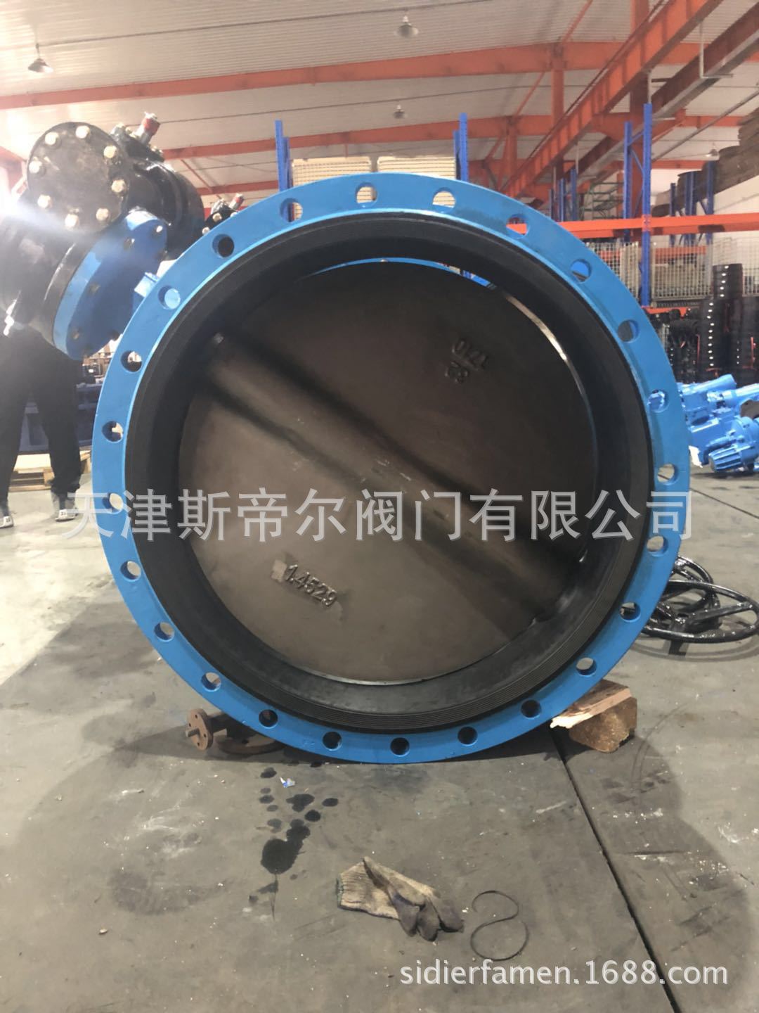 涡轮对夹四氟蝶阀 软密封中线蝶阀 球墨铸铁 厂家天津D371F-10Q-阿里巴巴