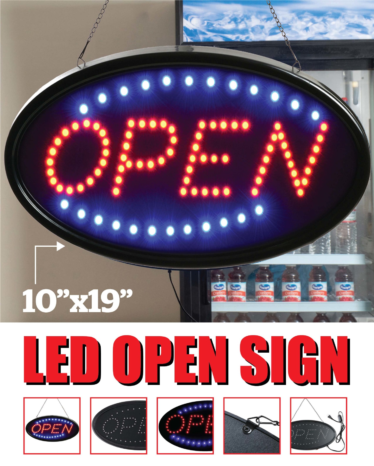 LED广告牌英标220-240v 25*48线上带开关 led open sign 广告牌-阿里巴巴