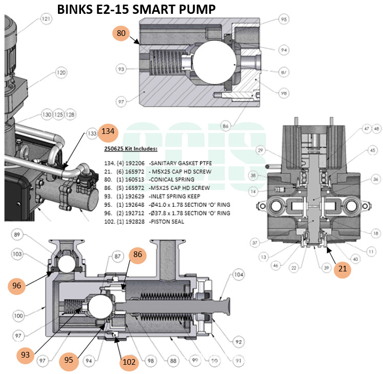 德国工厂直采 宾克斯 binks 柱塞泵维修包 250618-阿里巴巴