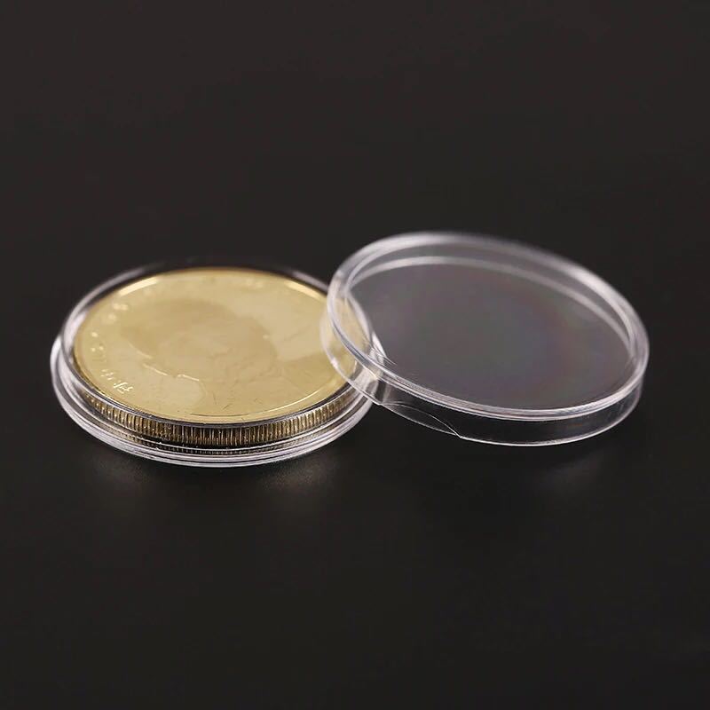 硬币盒纪念币圆盒生肖牛年高铁航天十元保护盒塑料收藏盒27mm-阿里巴巴