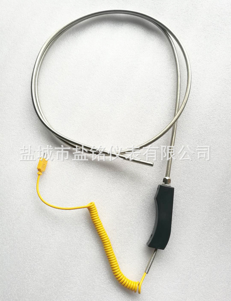 手持式K型铠装热电偶WRNK-187/104M 铝锌水钢液测温探头配数显表-阿里巴巴