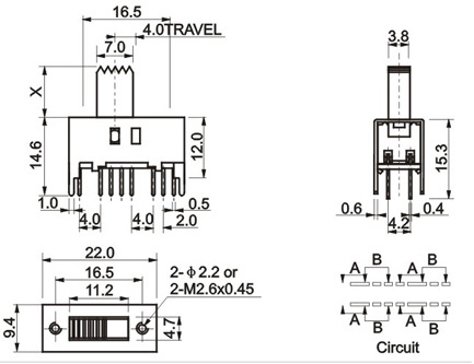 SS-42H08(4P2T)拨动开关-阿里巴巴