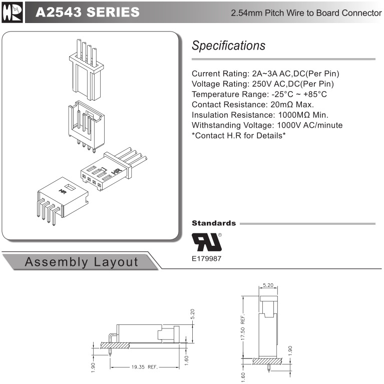 台湾灿达HR连接器 A2543-TPE Terminal 端子-阿里巴巴