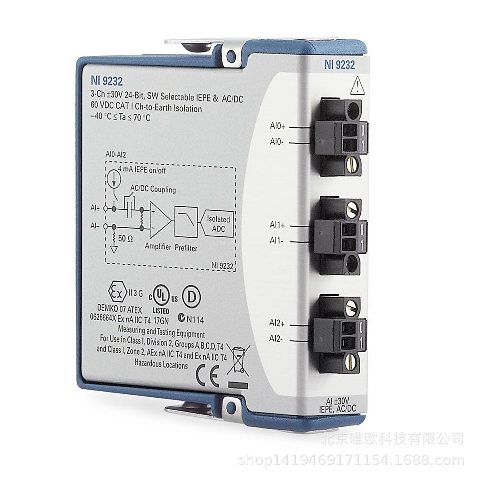 NI 9232声音与振动输入模块 螺栓端子782000-01 BNC784397-01全新-阿里巴巴