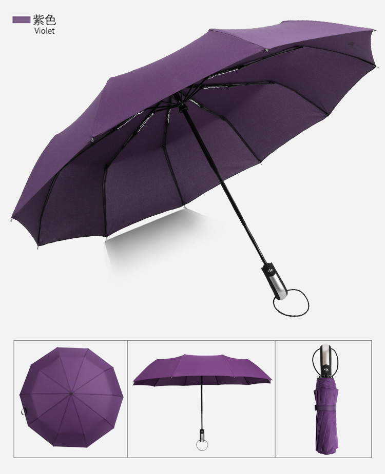 自动折叠伞加大加固三折伞折叠双人伞十骨全自动广告伞遮阳伞-阿里巴巴