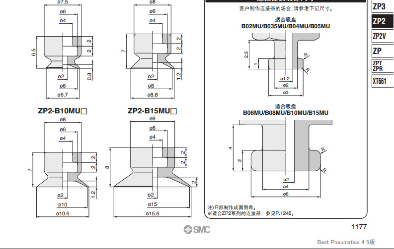 SMC原装低矮型吸盘ZP2-B02/03/04/06/08/10/15/20/25/30MBN US JN-阿里巴巴