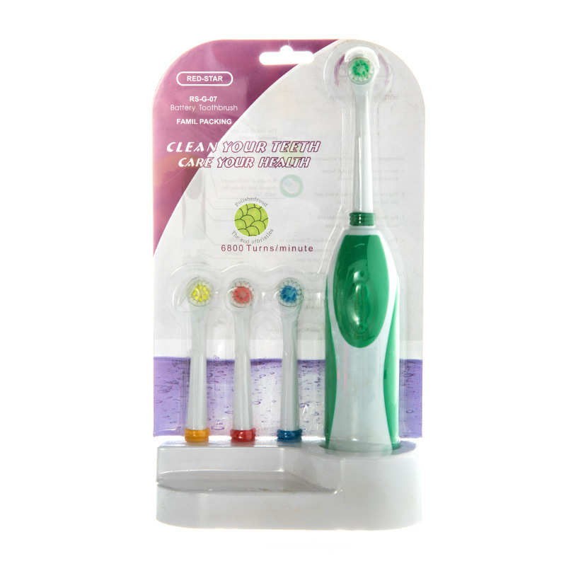 电动牙刷防水旋转送三个牙刷头厂家直销R-3A-阿里巴巴